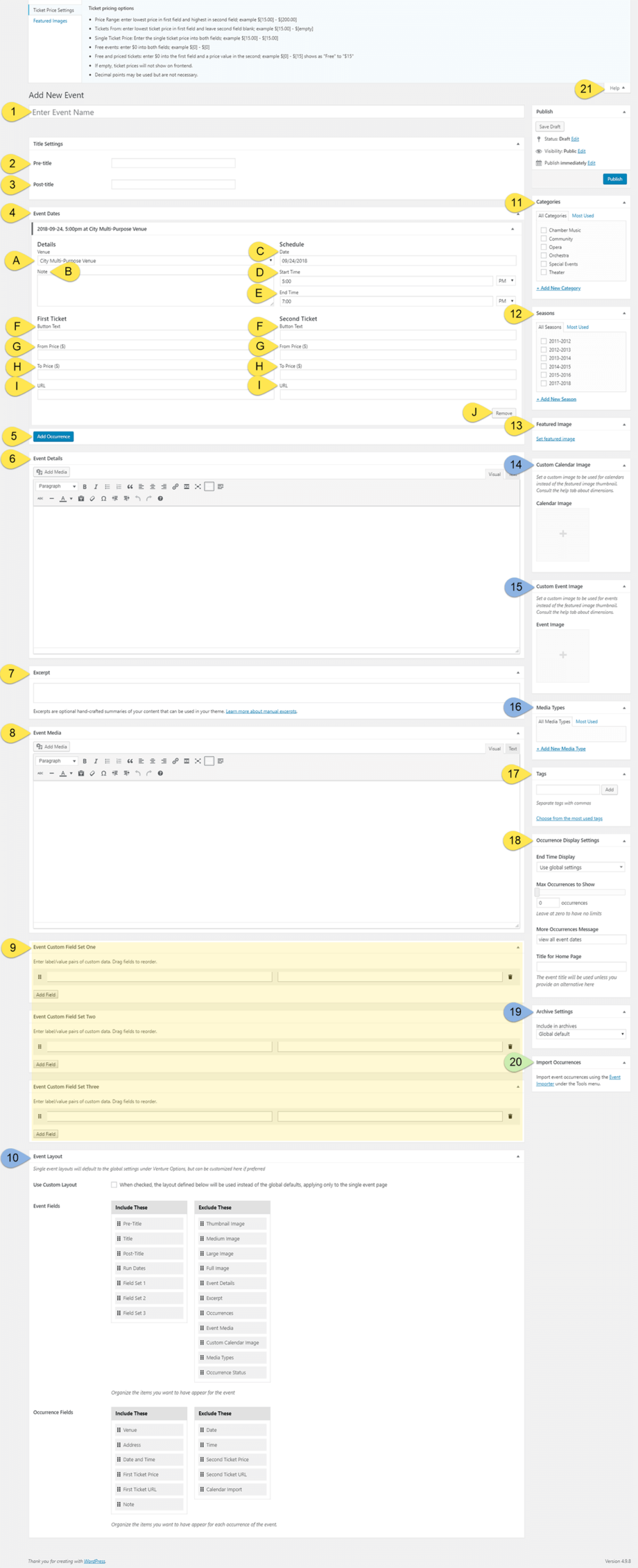 Creating and Editing Events – Venture Event Manager Documentation